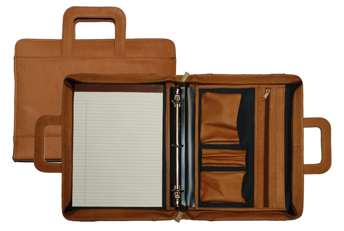 Vaqueta Leather 3 Ring Binder Portfolio With Handles Personalized Vaqueta Leather 3 Ring Binder Portfolio With Handles Personalized